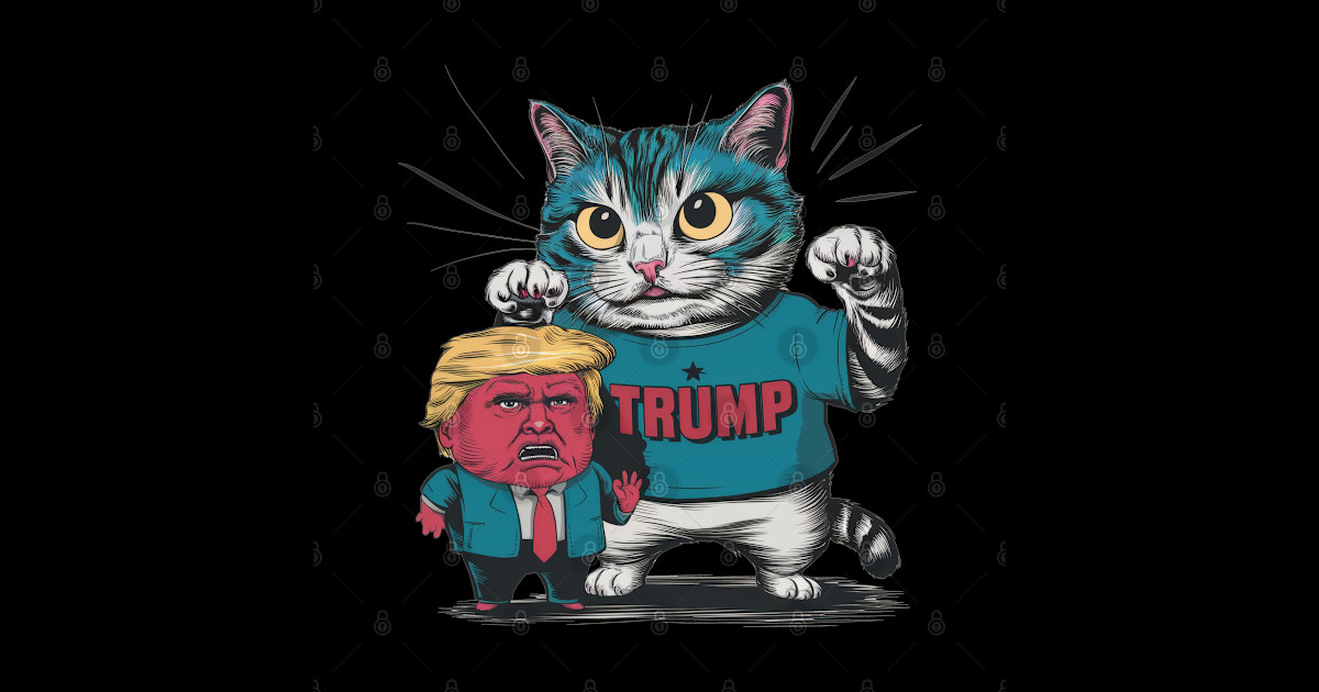 Cats Against Trump - Cats Against Trump - Sticker | TeePublic