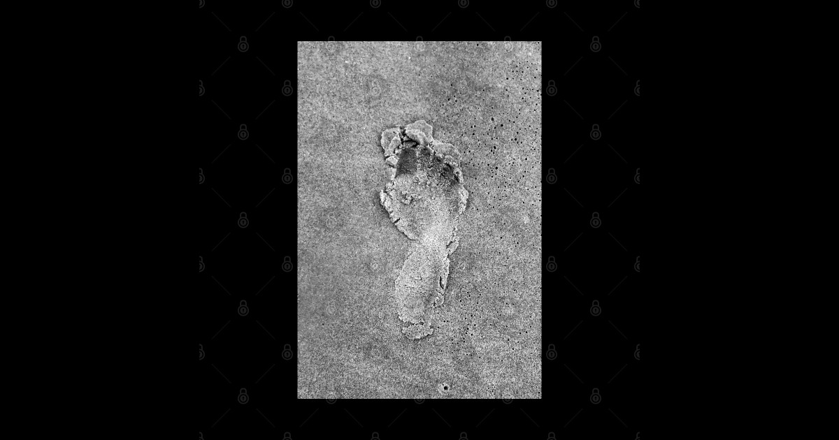 Footprints in the Sand - Footprint - Sticker | TeePublic