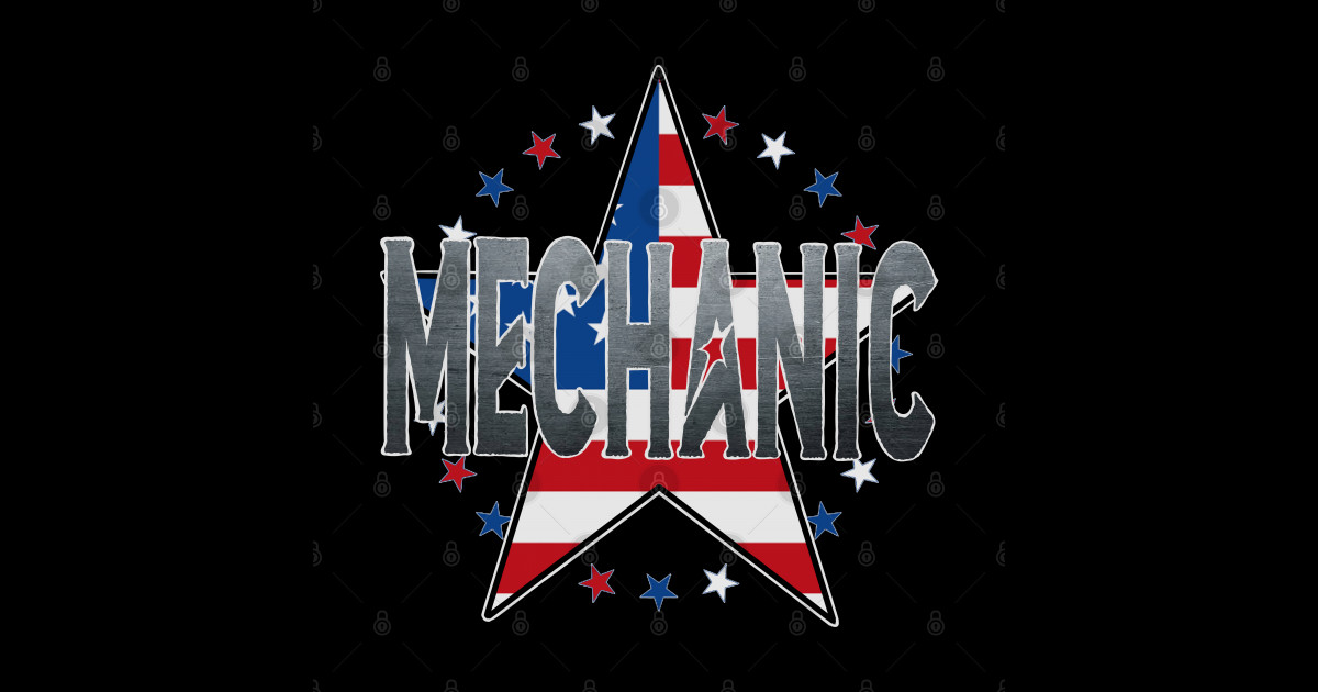 American mechanic patriotic star - Mechanic - Posters and Art Prints ...