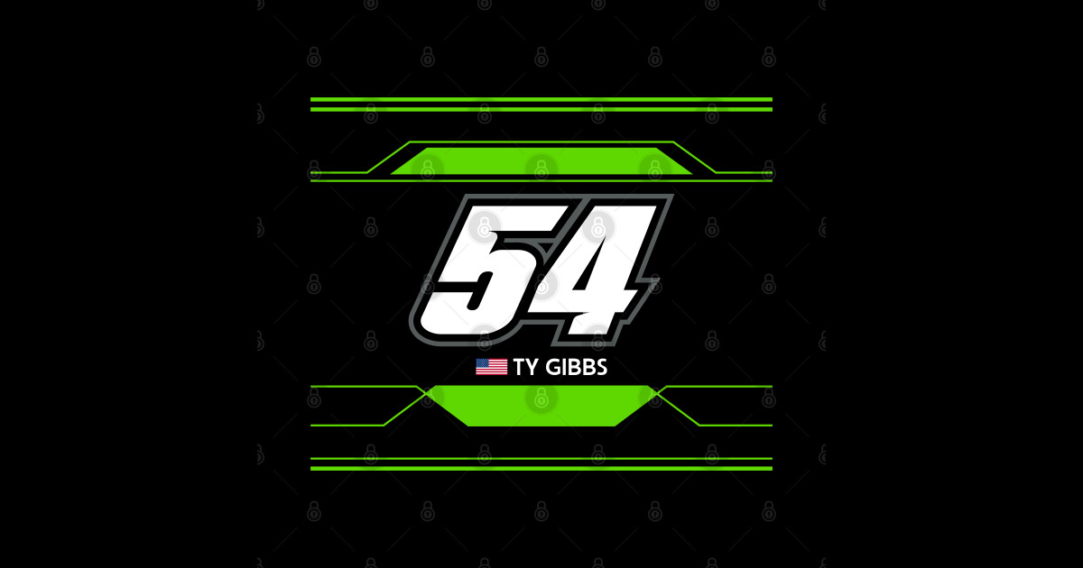 Ty Gibbs #54 2023 NASCAR Design - Ty Gibbs - Sticker | TeePublic