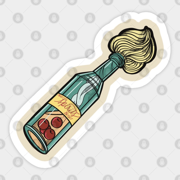 Making Spirits Bright - Molotov Cocktail - Sticker | TeePublic