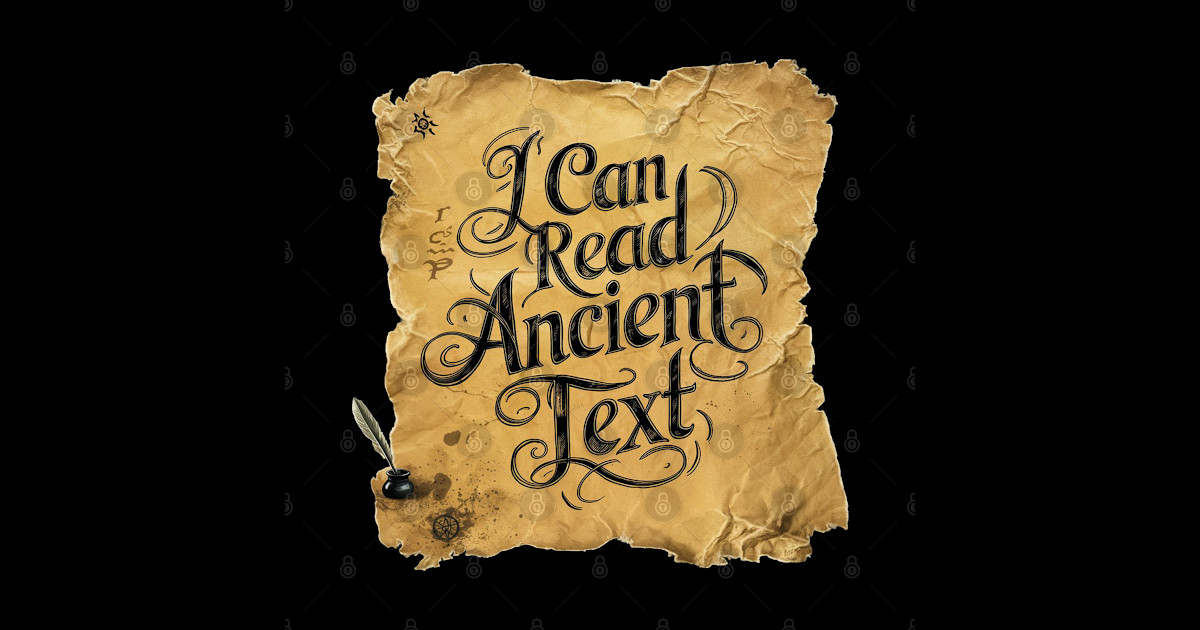 i can read ancient text / classic paper - I Can Read Ancient Text ...