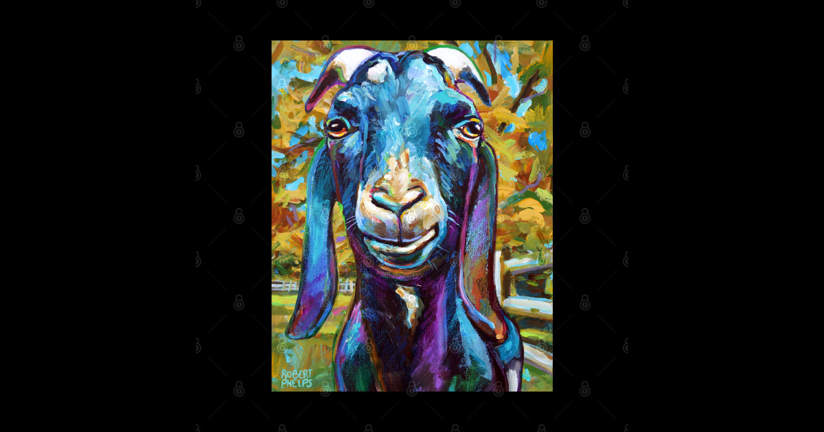 Black Farm Goat - Black Goat - Sticker | TeePublic