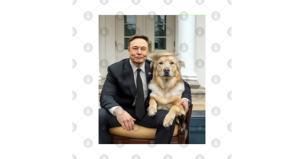President Musk: President Musk and Dog with Trump Hairstyle - Elon Musk ...