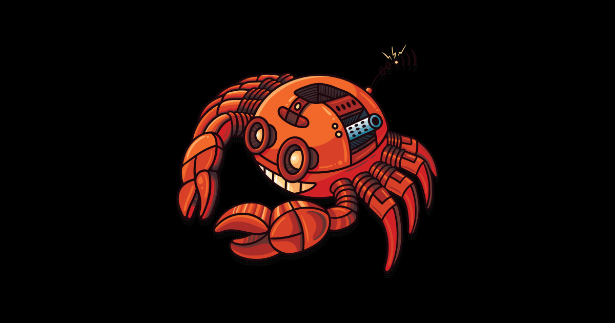 Crab Bot - Crab - Sticker | TeePublic