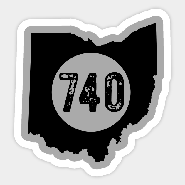 740 area code Ohio Columbus - Ohio Area Code 740 - Sticker | TeePublic