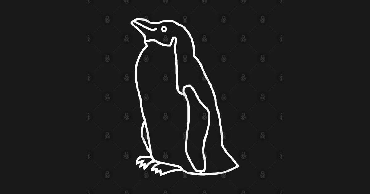 Ghost Penguin Minimal Style - Penguin - T-Shirt | TeePublic