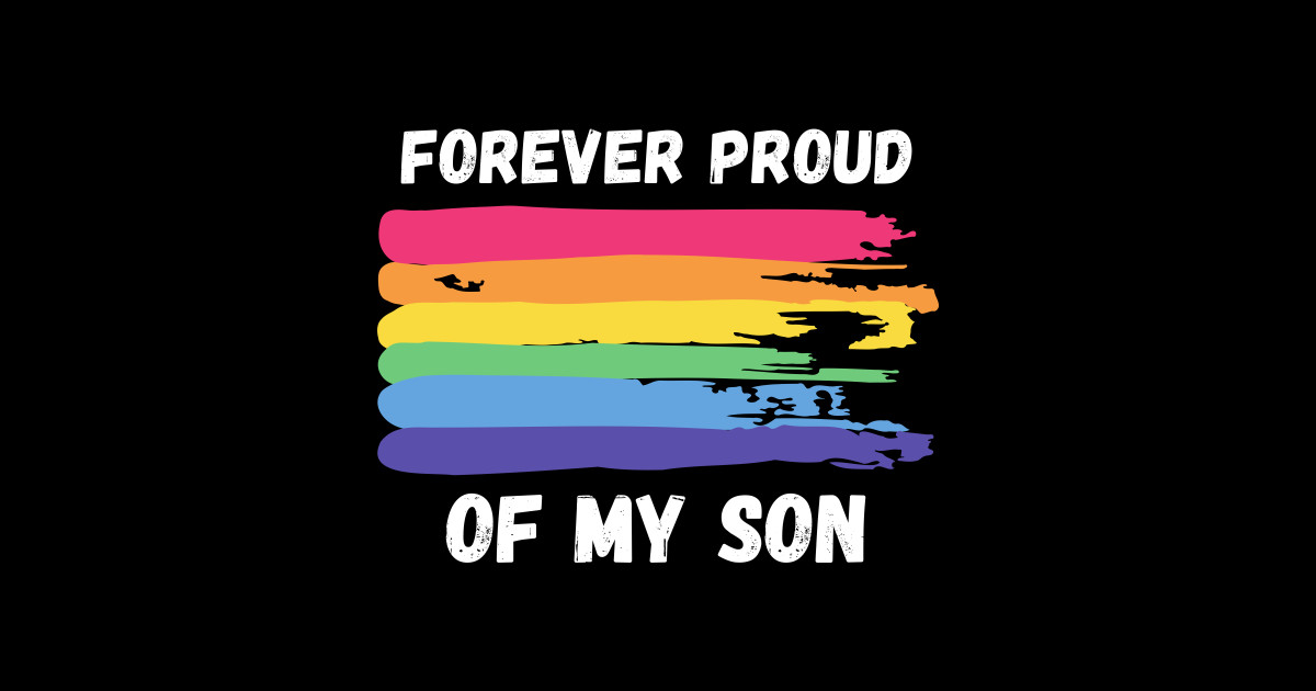 Forever Proud of My Son - Rainbow Pride - Proud Parents - Sticker ...