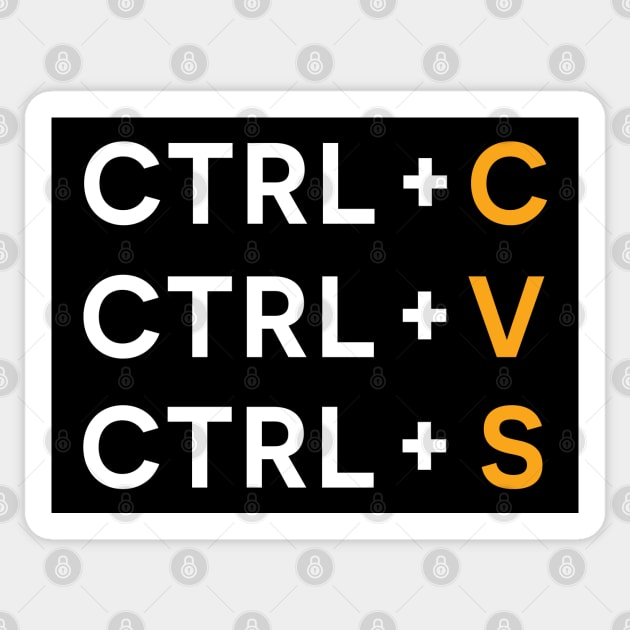 COPY PASTE SAVE - Programmer - Sticker | TeePublic