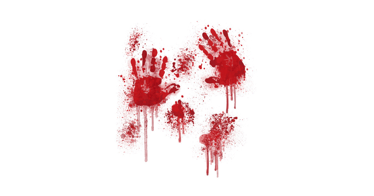Blood Spatter Handprints Horror Costume - Halloween - T-Shirt | TeePublic