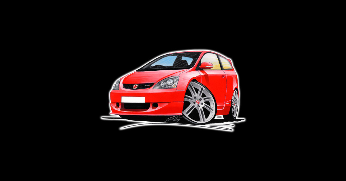 Honda Civic Type-R (EP3) Red - Civic Type R - Sticker | TeePublic