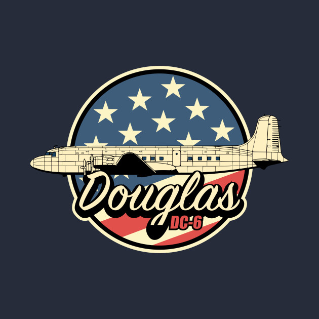 Douglas DC-6 (front & back logo) - Douglas Dc6 - T-Shirt | TeePublic