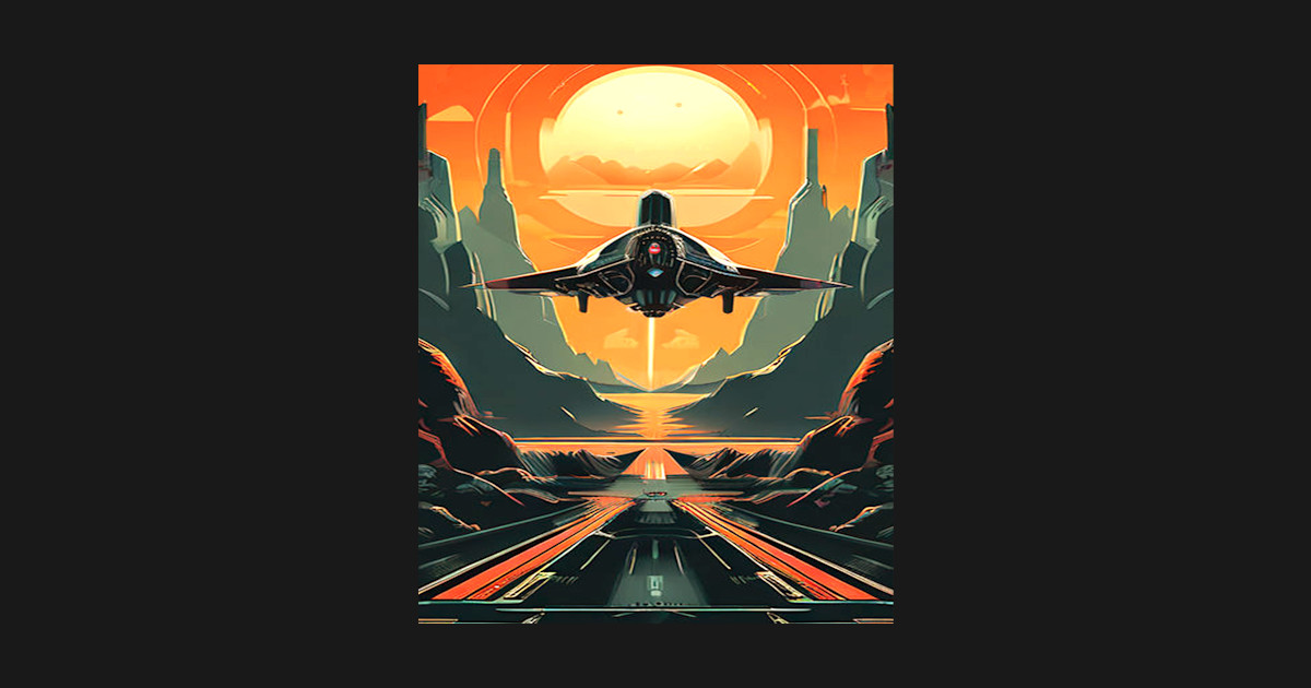 Vintage Spaceship, Sci Fi Graphic Design - Sci Fi Personalized Custom ...