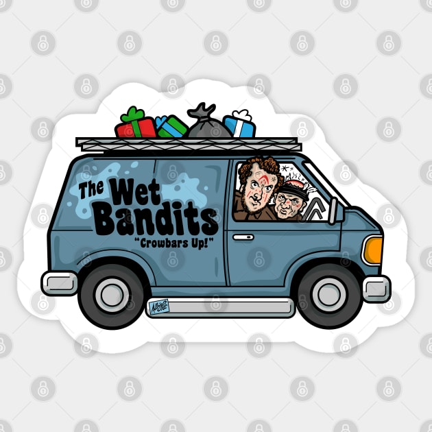 We Are The Wet Bandits - Home Alone Wet Bandits Van - Sticker | TeePublic