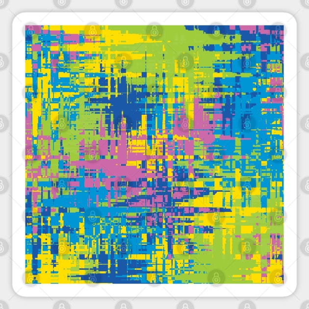 Pixelated Cool Colors - Pixelated - Sticker | TeePublic