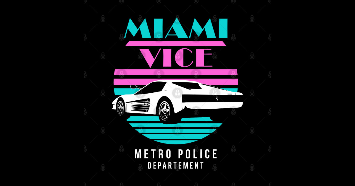 Miami Vice - Police Department - Miami Vice - Sticker | TeePublic