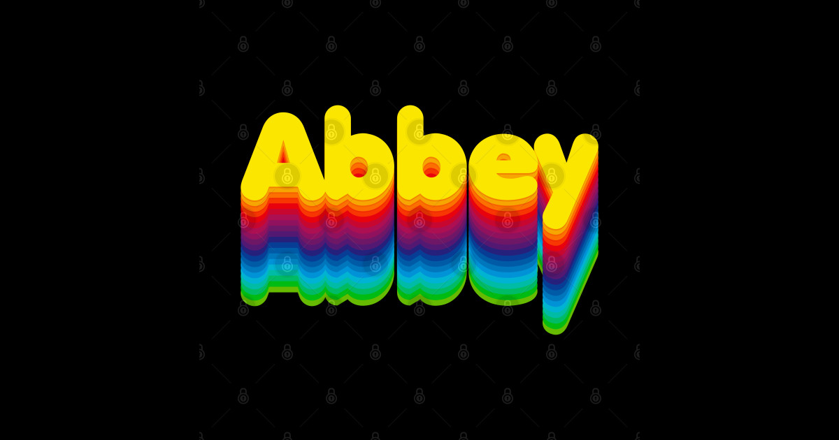 Rainbow Layers Abbey Name Label - Rainbow Layers Abbey Name Label ...