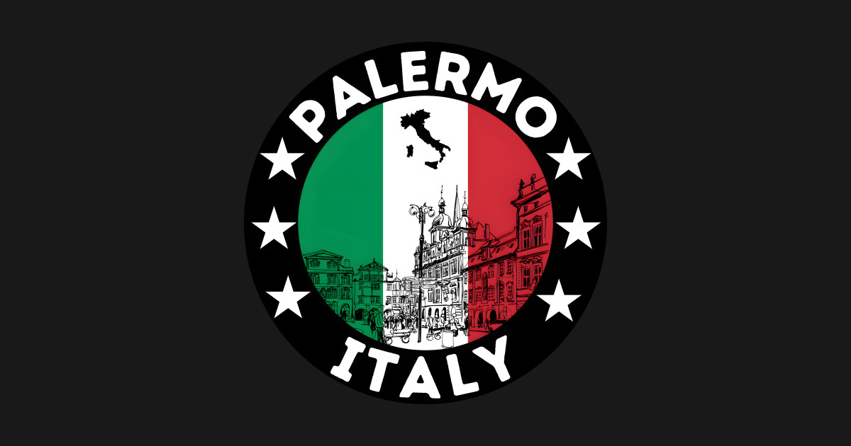 Palermo City Skyline, Italian Flag - Made In Palermo - T-Shirt | TeePublic