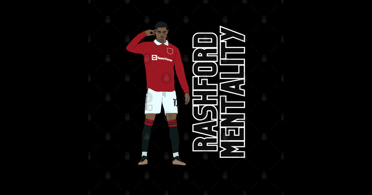 Marcus Rashford Mentality Focus Goal Celebration - Rashford - Posters ...