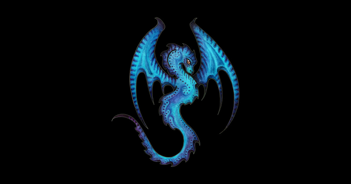 Majestic Amphiptere Dragon Winged Serpent - Amphiptere - Sticker ...