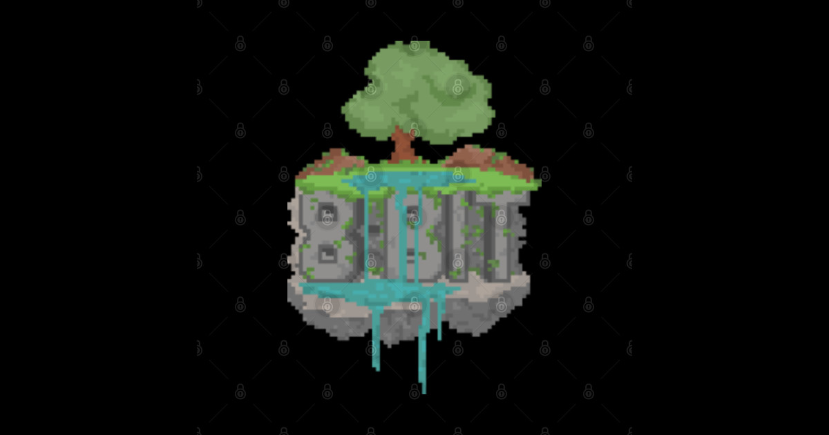 8-bit World - 8 Bit Pixel Art - Sticker | TeePublic