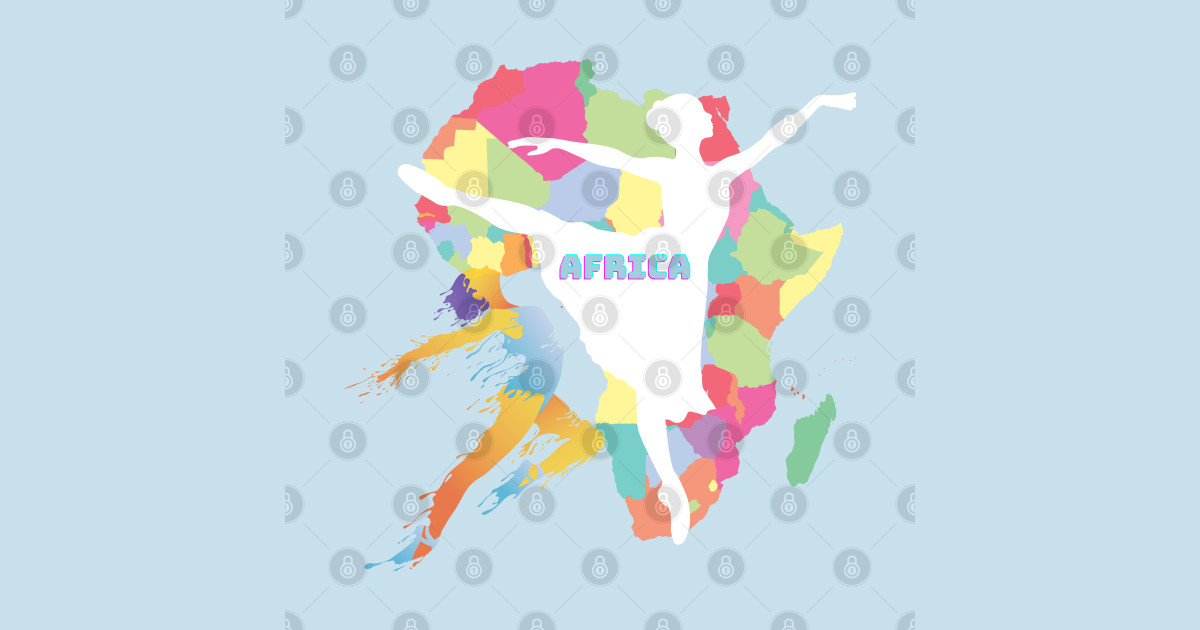 Dancing Map of Africa - Africa - T-Shirt | TeePublic
