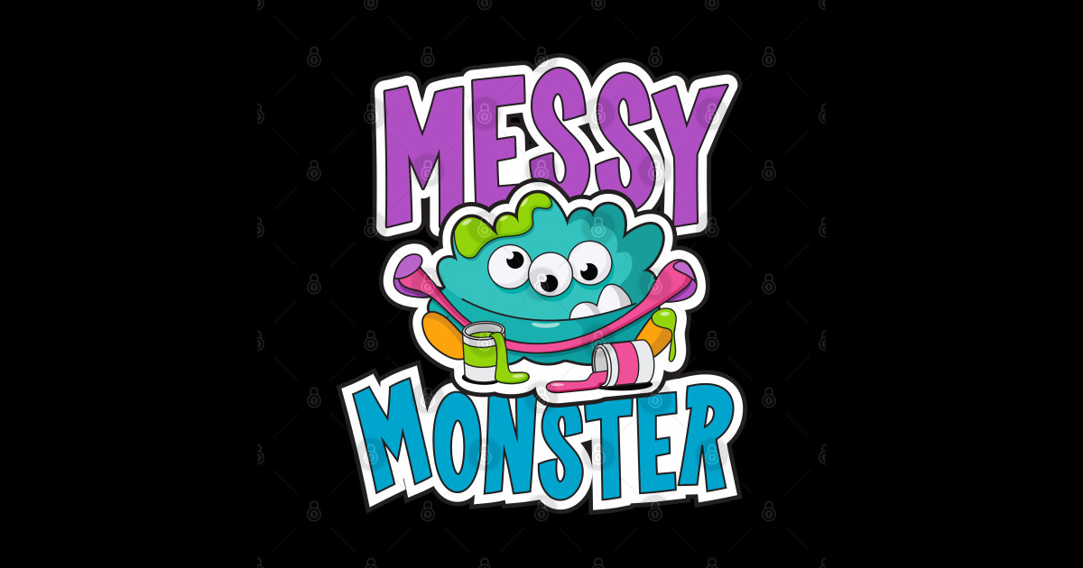 Messy Monster - Monster - Sticker | TeePublic