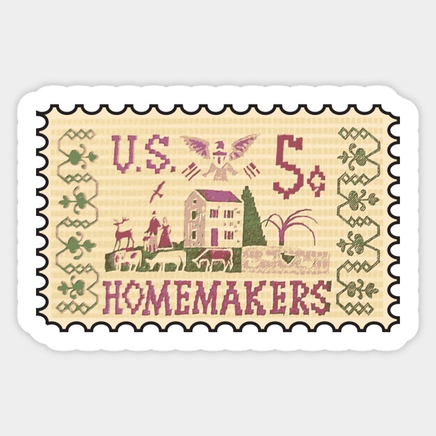 Homemakers Stamp - Stamp Collecting - Sticker | TeePublic