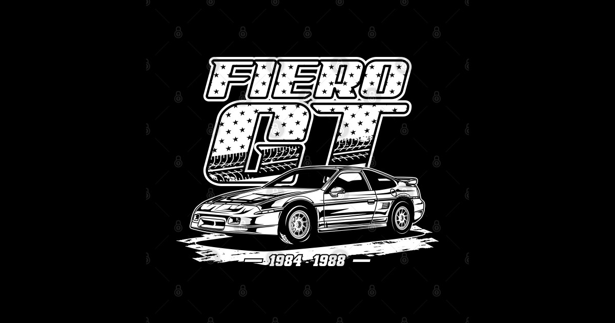 Fiero GT - White Print - Pontiac Fiero - Sticker | TeePublic