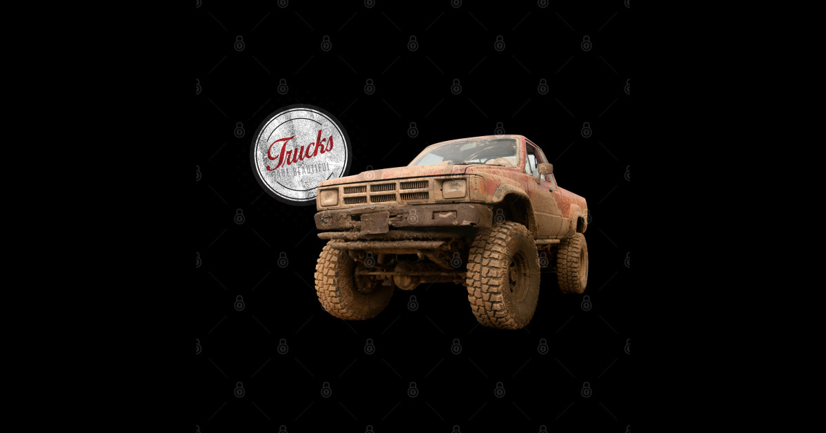 Muddy Toyota 4x4 Pickup Truck - 4wd - Sticker | TeePublic