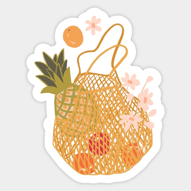 SUMMER BASKET - Net Basket - Sticker | TeePublic