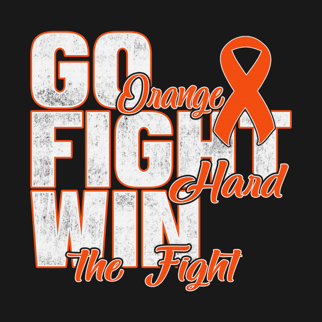 Go Orange Fight Hard Win The Fight Hunger Awareness Orange Ribbon ...