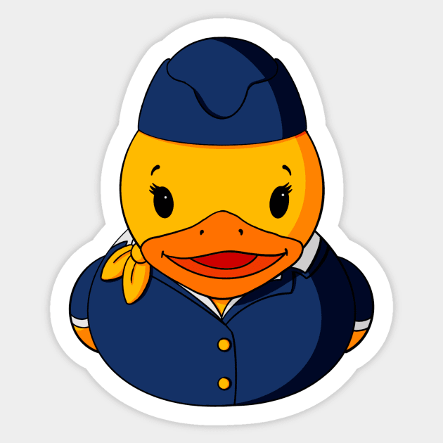 Female Pilot Rubber Duck - Pilot - Sticker | TeePublic
