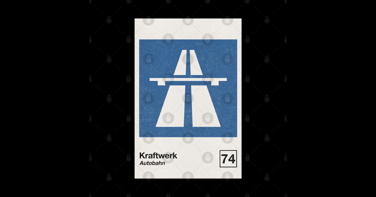 Autobahn / Minimalist Style Poster Artwork Design - Synth Pop - Posters ...