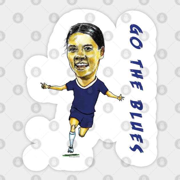 Sam Kerr caricature - Chelsea and Australian football player - Sam Kerr ...