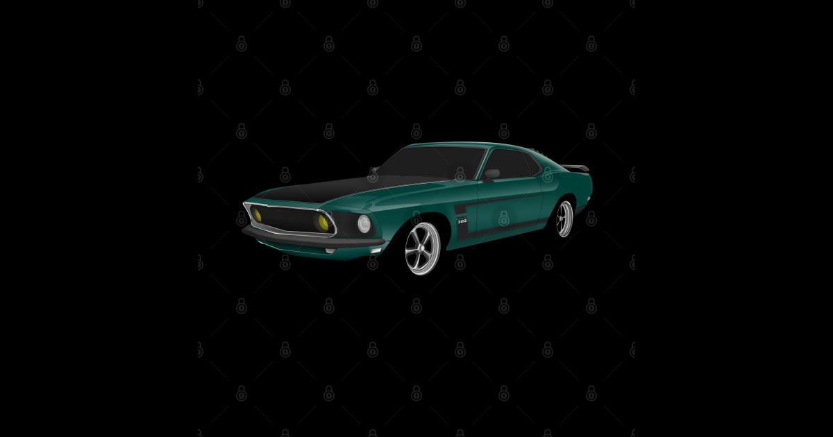 Green Mustang Boss - Ford Mustang - Sticker | TeePublic