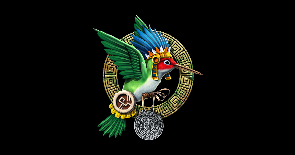 Aztec Hummingbird - Aztec Hummingbird - Sticker | TeePublic