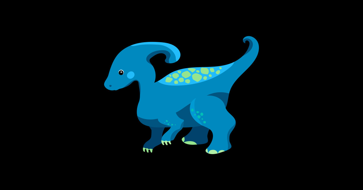 blue cute dinosaur - Dinosaur - Sticker | TeePublic