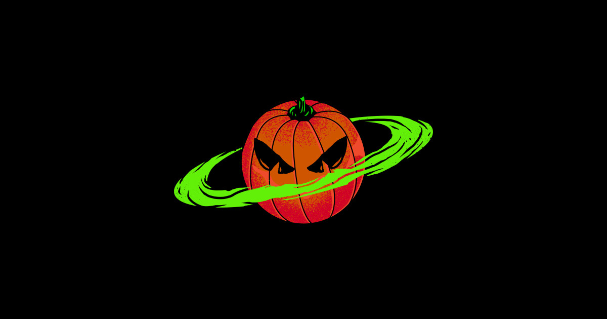 Planet Pumpkin - Halloween - Sticker | TeePublic
