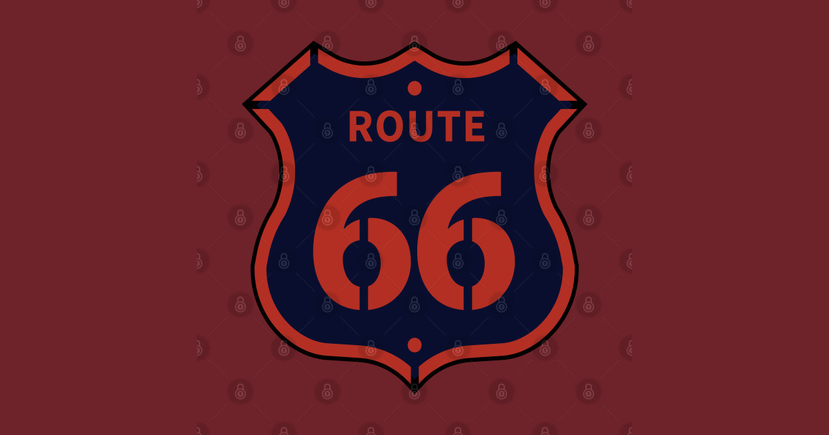 Route 66 logo design - Route 66 - T-Shirt | TeePublic