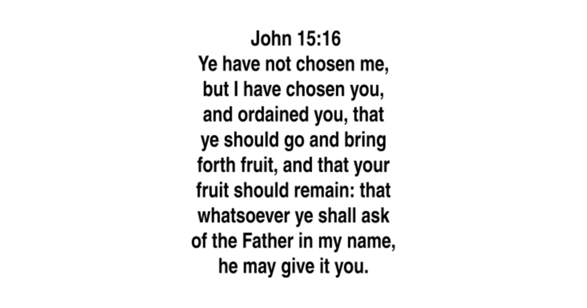 John 15:16 King James Version (KJV) Bible Verse Typography - John 15 16 ...