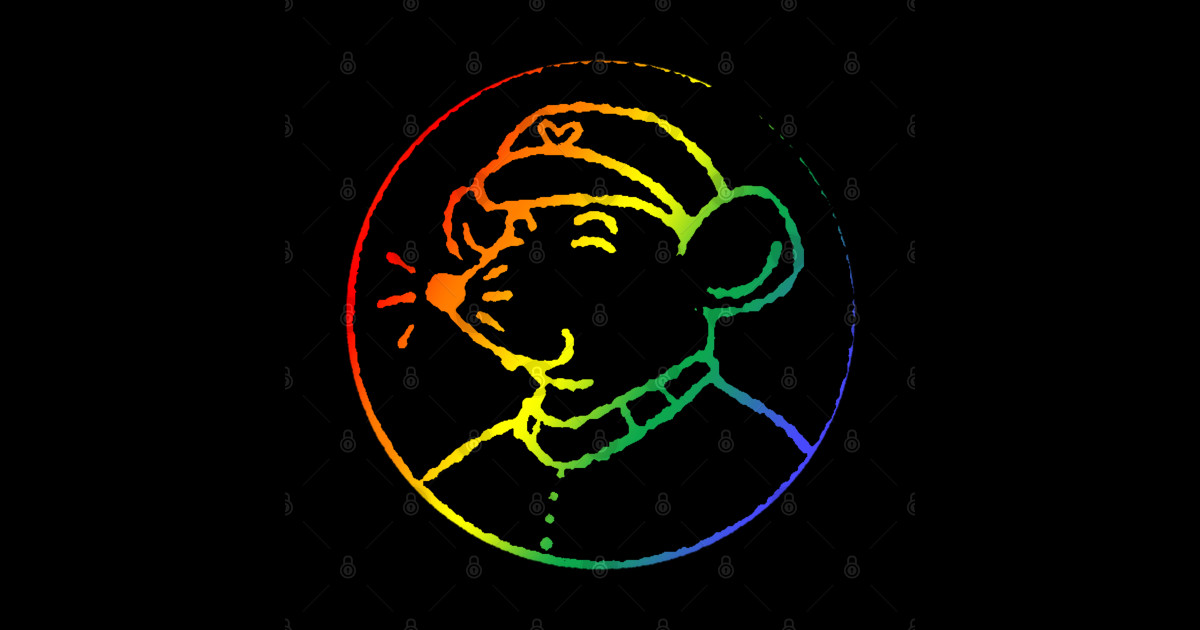 Mouse Zedong (Rainbow Version) - Rad Rat Studios - Sticker | TeePublic