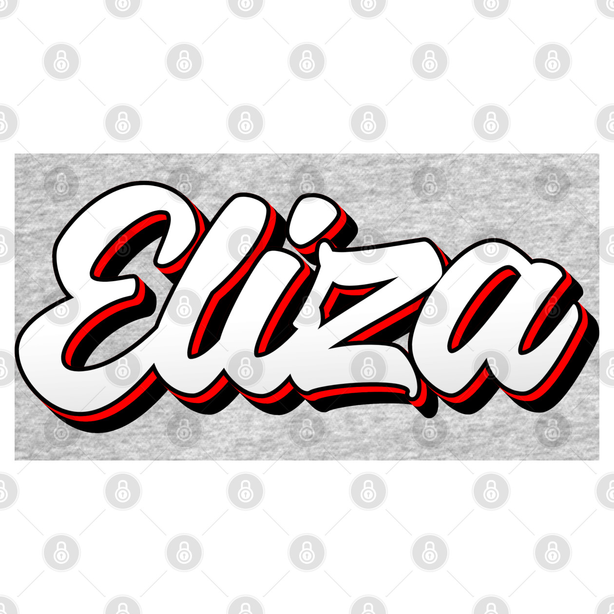 Eliza name - cool 70s retro font - Eliza Name Cool 70s Retro Font - T ...