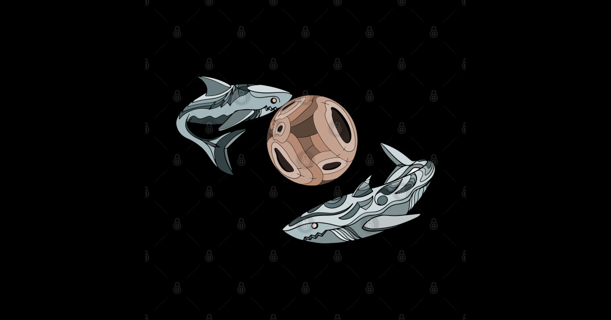 Space sharks - Giant Sharks - Sticker | TeePublic