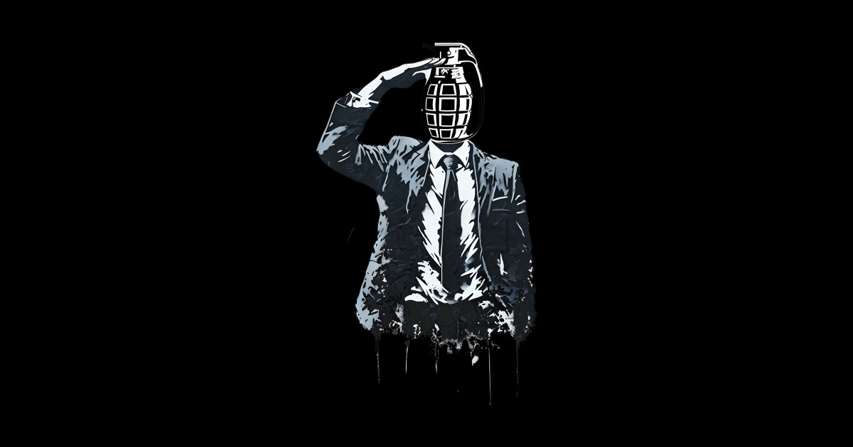 Explosive Salute Graffiti-Style Grenade Head - Streetwear - Sticker ...