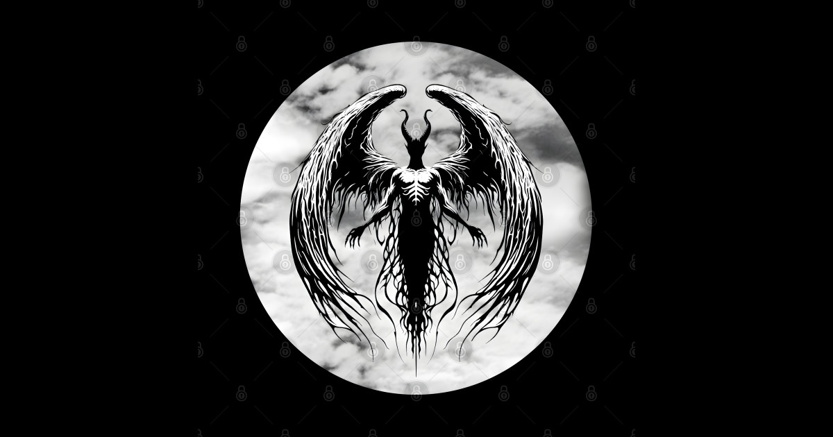 The Fallen Angel: Lucifer Silhouette - Creepy Lucifer - Sticker | TeePublic
