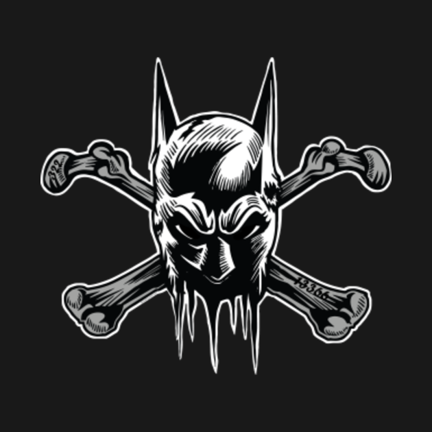 Batman Skull and Bones (B&W) - Batman Dark Knight Batman - T-Shirt ...