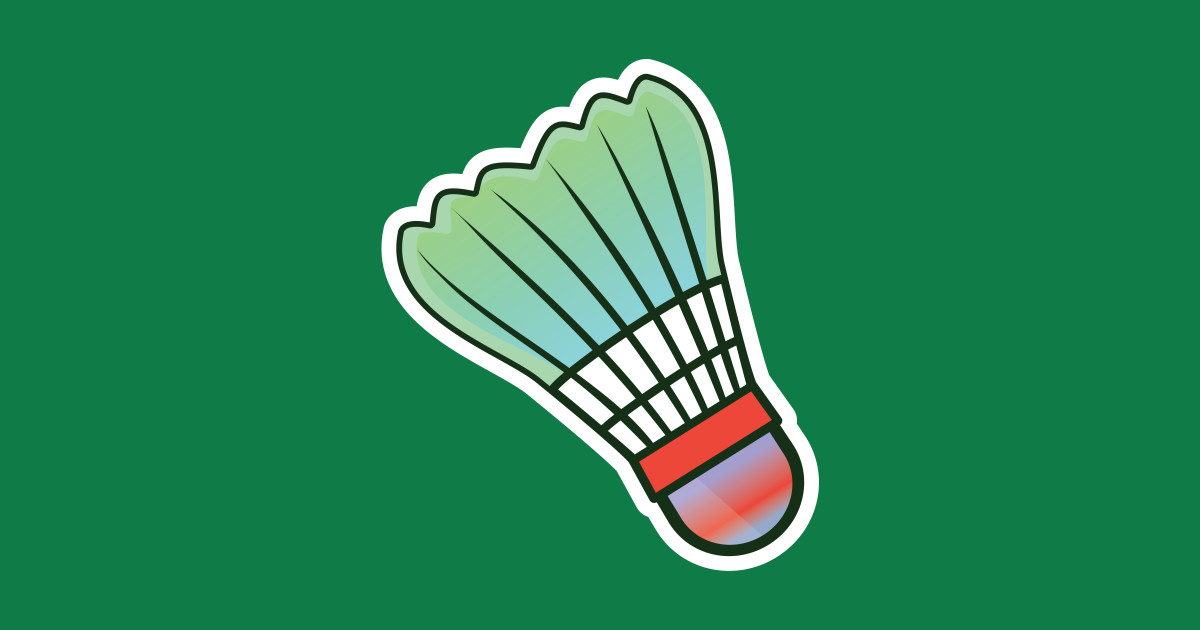 Shuttlecocks splash badminton vector, Badminton logo sticker design and ...