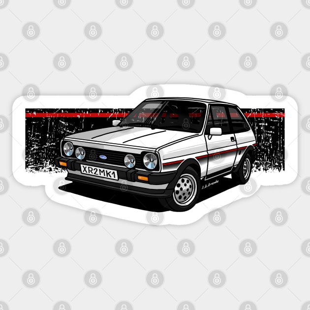 The iconic hothatch - Ford Fiesta Xr2 - Sticker | TeePublic