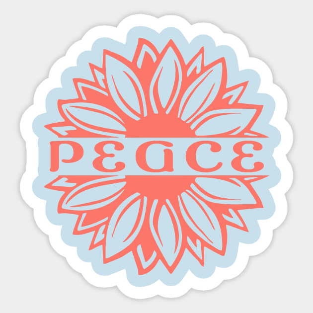 Peace Sunflower - Sunflower - Sticker | TeePublic